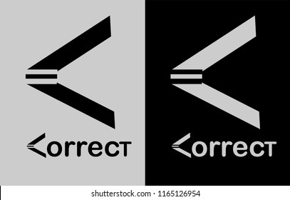 Correct Letter C Stock Vector (Royalty Free) 1165126954 | Shutterstock