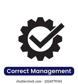 Correct Management Icon Simple Vector Illustration Stock Vector ...
