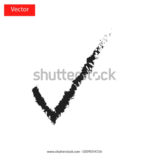 Correct Mark Icon Vectordust Brush Hand Stock Vector (Royalty Free ...