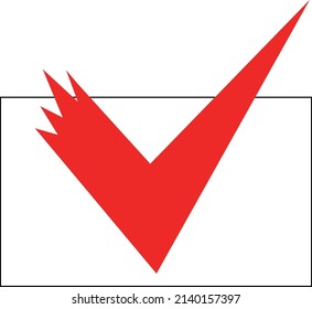 Correct Sign Red Checklist Box Stock Vector (Royalty Free) 2140157397 ...