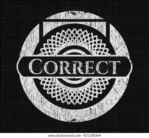 Correct Written On Blackboard Stock Vector (Royalty Free) 431108344 ...