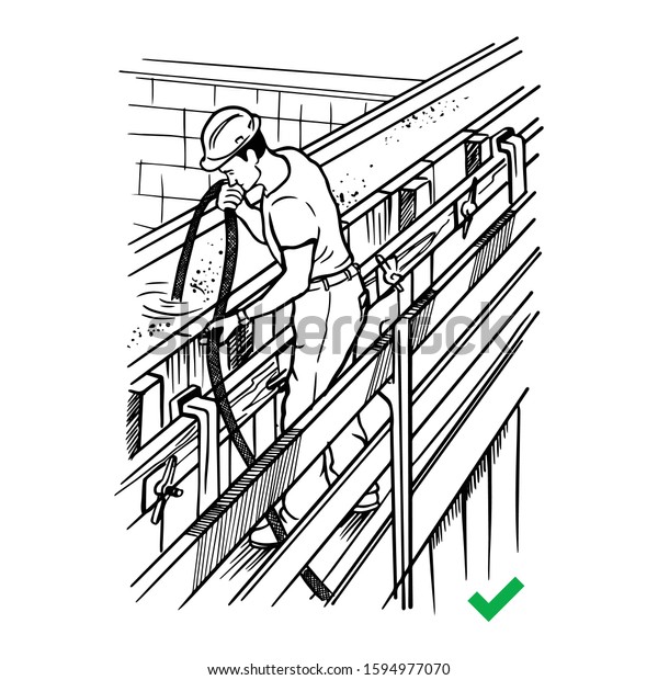 Correctly Pour Concrete Man Set Stock Vector (Royalty Free) 1594977070 ...
