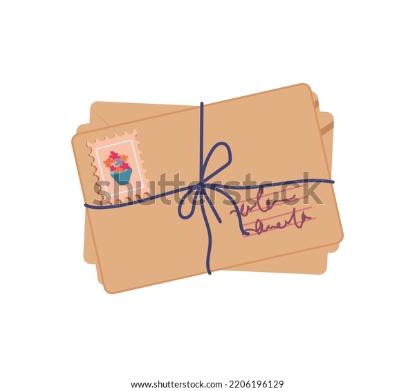Correspondence Communication By Exchanging Letters Isolated Stock ...