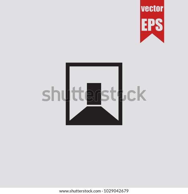 Corridor Icon Trendy Isolated On Grey Stock Vector (Royalty Free ...