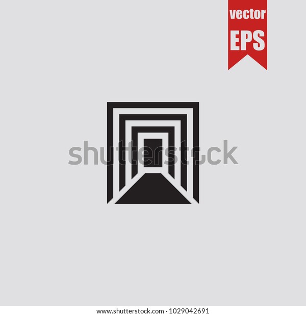 Corridor Icon Trendy Isolated On Grey Stock Vector (Royalty Free ...