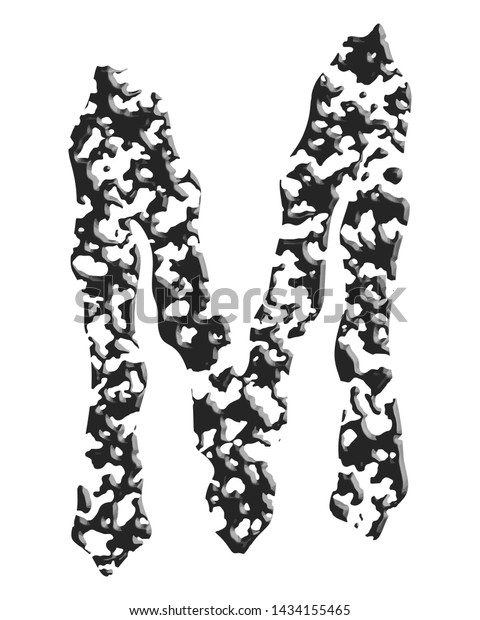 Corroded Cankered Letter Isolated On White Stock Vector (Royalty Free ...