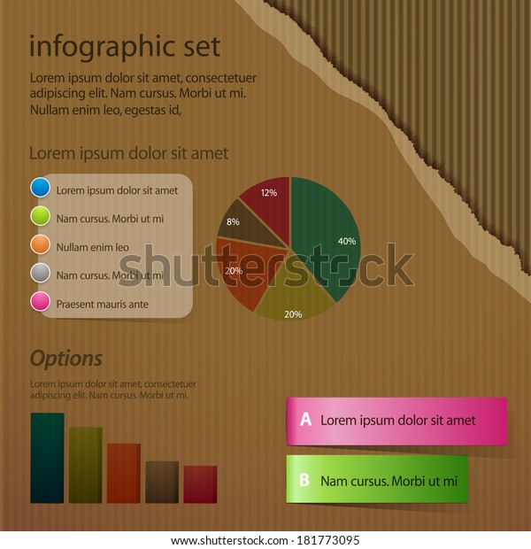 Corrugated Cardboard Infographic Background Stock Vector (Royalty Free ...