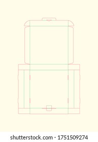 Template Simple Box Cut Out Paper Stock Vector (Royalty Free) 451601599 ...