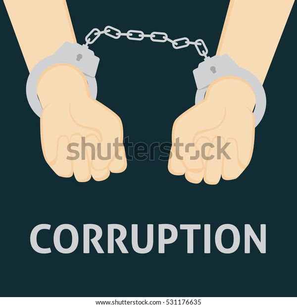 Corrupt People Handcuffed Hand Stock Vector (Royalty Free) 531176635 ...
