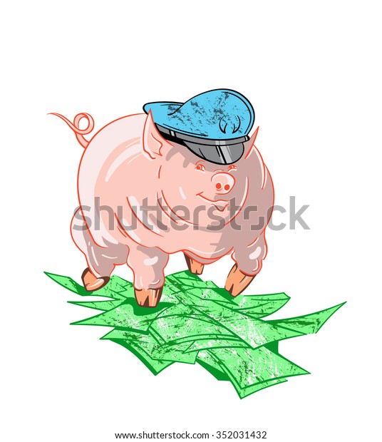 Corrupted Police Pig Stock Vector (Royalty Free) 352031432