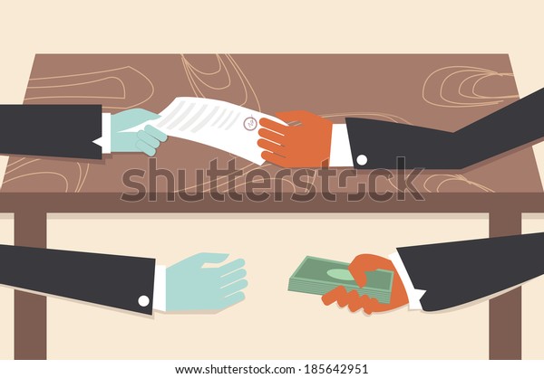 Corruption Drawing Illustrator Conceptual Cartoon Stock Vector (Royalty ...