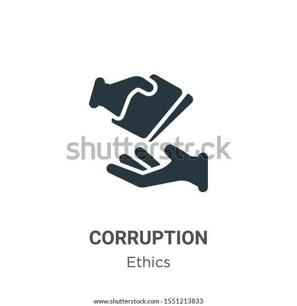 Corruption Vector Icon On White Background Stock Vector (Royalty Free ...