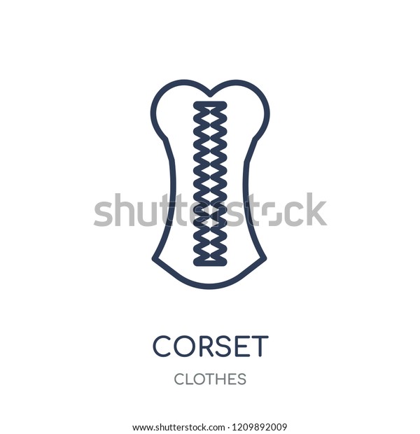 Corset Icon Corset Linear Symbol Design Stock Vector (Royalty Free ...