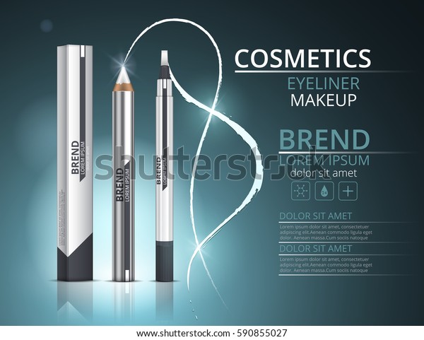Cosmetic Eyeliner Packaging Design Logo On Stock Vector (Royalty Free ...