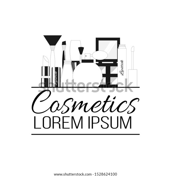 Cosmetics Line Logo Vector Illustration Design Stock Vector (Royalty ...