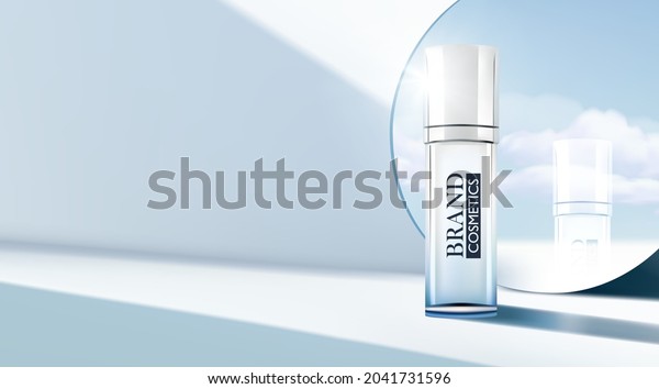 Cosmetics Product Mirror Abstract Background Realistic Stock Vector ...