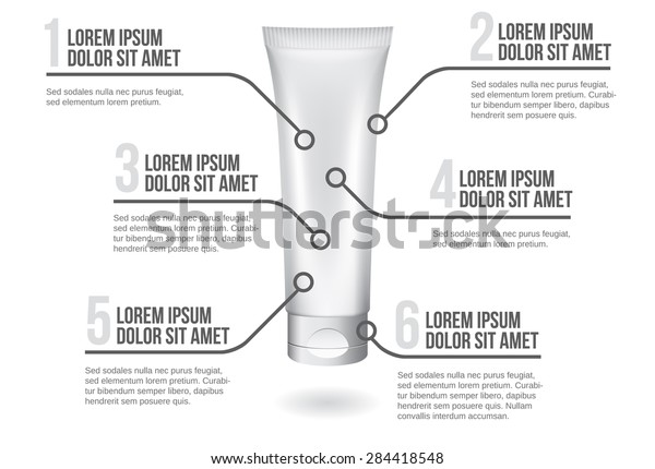 Cosmetics Tube Infographic Vector Illustration Stock Vector (Royalty ...