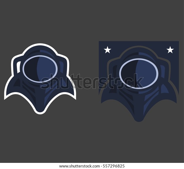 Cosmonaut Logo Illustration Made 2 Ways Stock Vector (Royalty Free ...