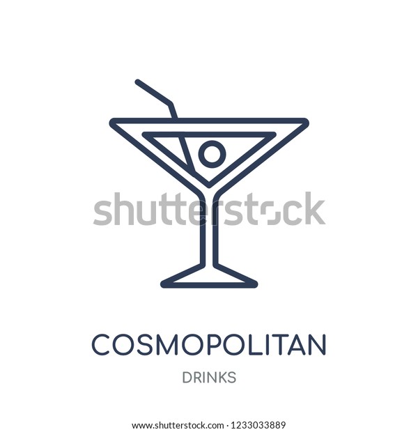 Cosmopolitan Icon Cosmopolitan Linear Symbol Design: เวกเตอร์สต็อก ...