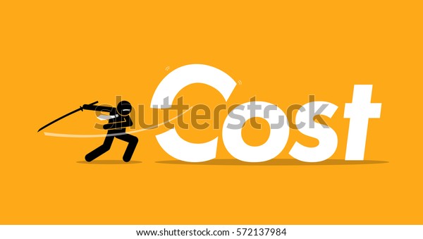 Cost Cutting Vector Artwork Depicts Inflation Stock Vector (Royalty ...