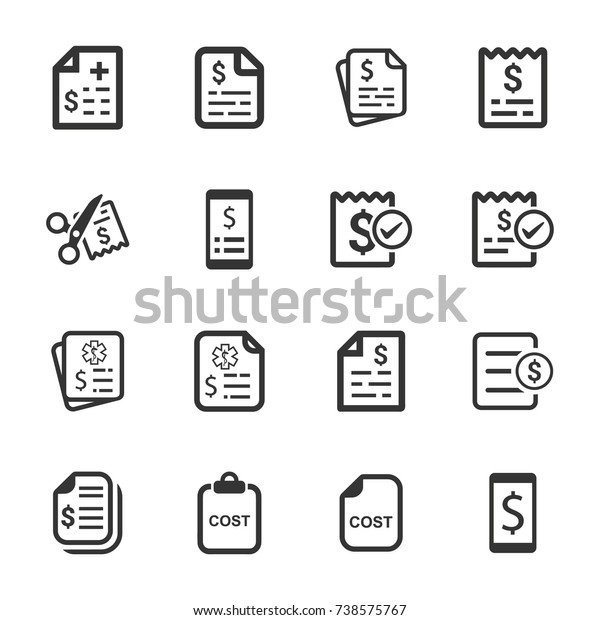 Cost Icons Stock Vector (Royalty Free) 738575767