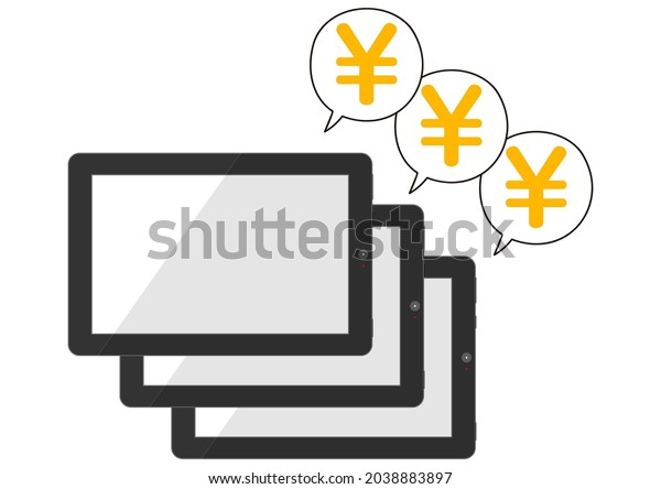Cost Illustration Expensive Tablet Devices Stock Vector (Royalty Free ...