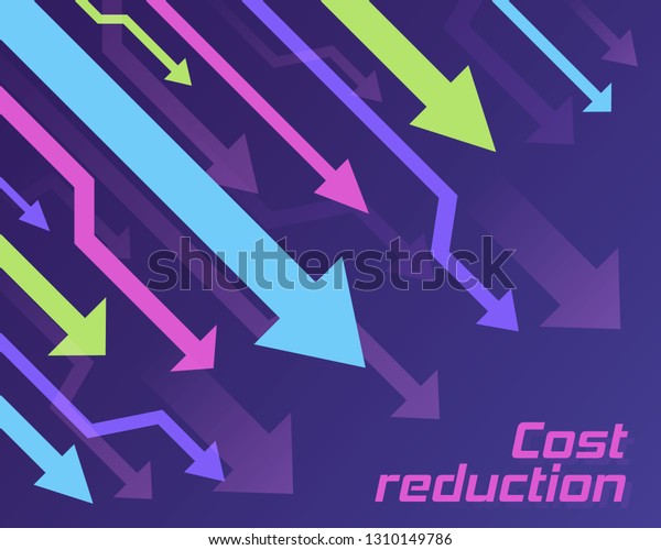 Cost Reduction Concept Business Lost Crisis Stock Vector (Royalty Free) 1310149786