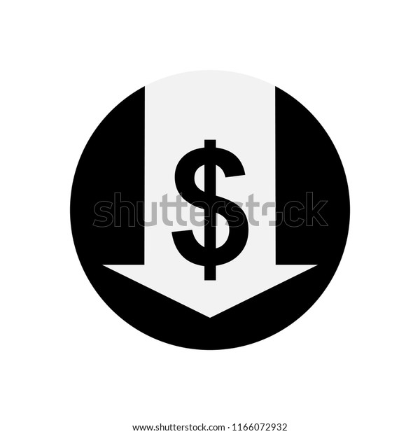 Cost Reduction Icon Price Lower Sign Stock Vector (Royalty Free ...