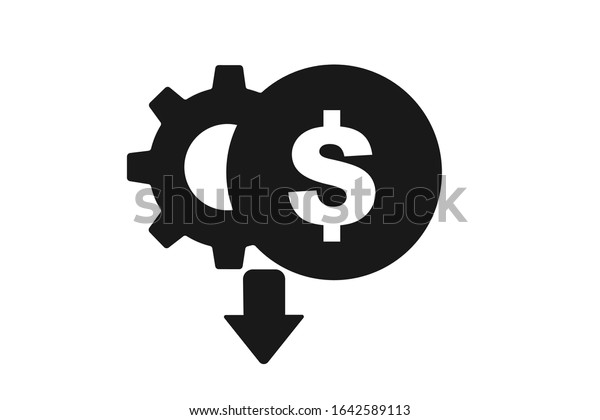 Cost Reduction Icon Tax Reduce Icon Stock Vector (Royalty Free ...