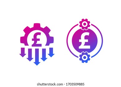 Cost Reduction Icons Pound Stock Vector (Royalty Free) 1703509885 | Shutterstock