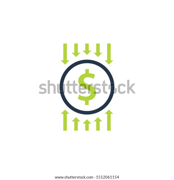 Cost Reduction Simple Icon Clipart Image Stock Vector (Royalty Free ...