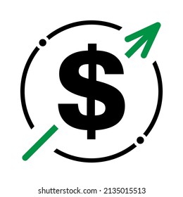 Cost Reduction Decrease Rupee Icon Vector Stock Vector (Royalty Free) 2104050143