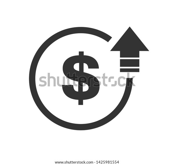 Cost Symbol Dollar Increase Icon Vector Stock Vector (Royalty Free ...