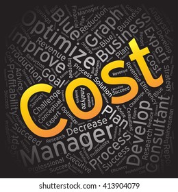 Cost Word Cloud Art Background Stock Vector (Royalty Free) 413904079 ...