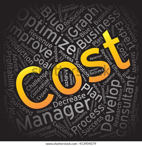 Cost Word Cloud Art Background Stock Vector (Royalty Free) 413904079 ...