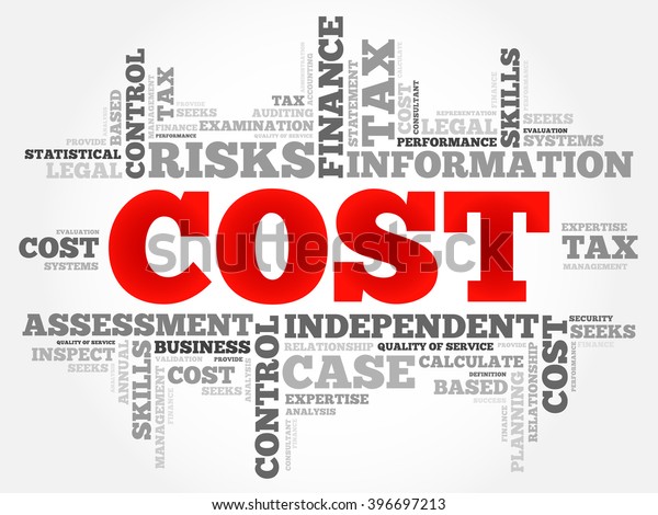 Cost Word Cloud Business Concept Stock Vector (Royalty Free) 396697213 ...