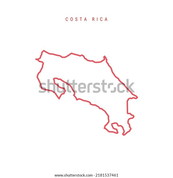 Costa Rica Editable Outline Map Costa 库存矢量图（免版税）2181537461 | Shutterstock