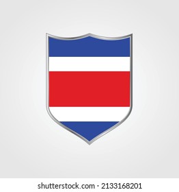 Costa Rica Flag Shield Frame Stock Vector (Royalty Free) 2133168201 ...