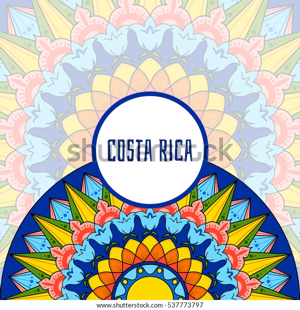 Vector ilustrativo de Costa Rica. Diseño decorativo de carreta de café ...