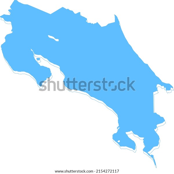 Costa Rica Vector Maphand Drawn Minimalism: เวกเตอร์สต็อก (ปลอดค่า ...