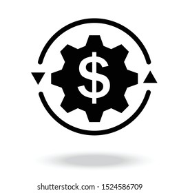 Costs Optimization Production Efficiency Icon Stock Vector (Royalty ...