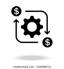 Costs Optimization Production Efficiency Icon Stock Vector (Royalty ...