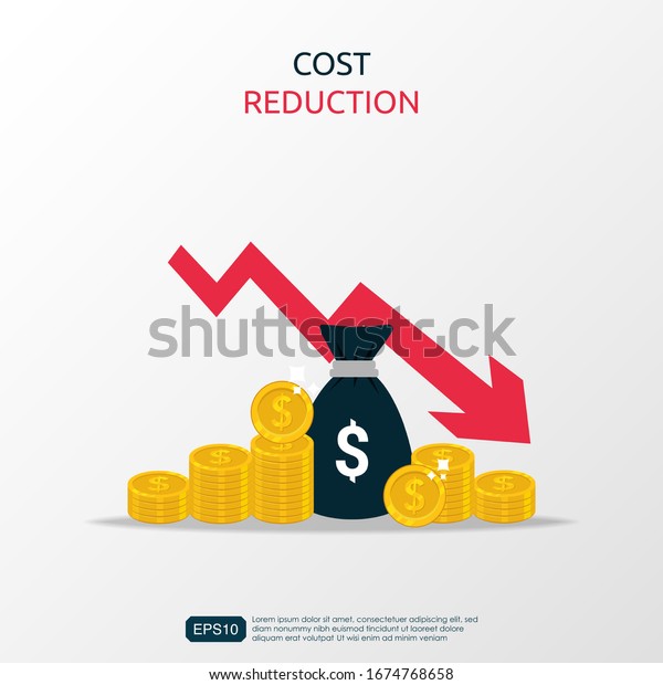Costs Reduction Costs Cut Costs Optimization Stock Vector (Royalty Free ...