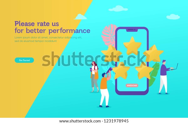 Costumer Review Rating Vector Illustration Concept Stock Vector ...
