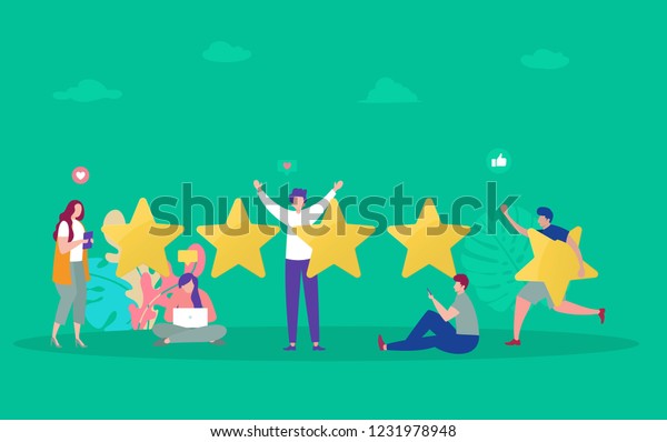 Costumer Review Rating Vector Illustration Concept Stock Vector ...