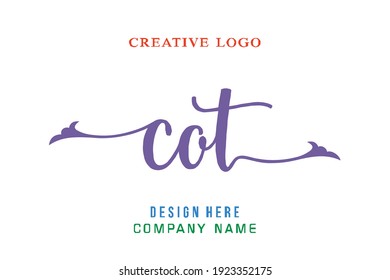 Cot Lettering Logo Simple Easy Understand Stock Vector (Royalty Free ...