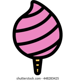 Cotton Candy Outline Icon Stock Vector (Royalty Free) 448283425 ...