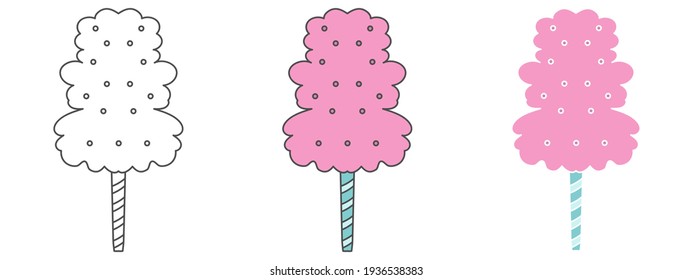 1,078 Cotton Candy Outline Images, Stock Photos & Vectors | Shutterstock