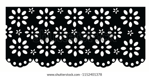 Cotton Eyelet Lace Vector Decorative Embroidery Stock Vector (Royalty ...