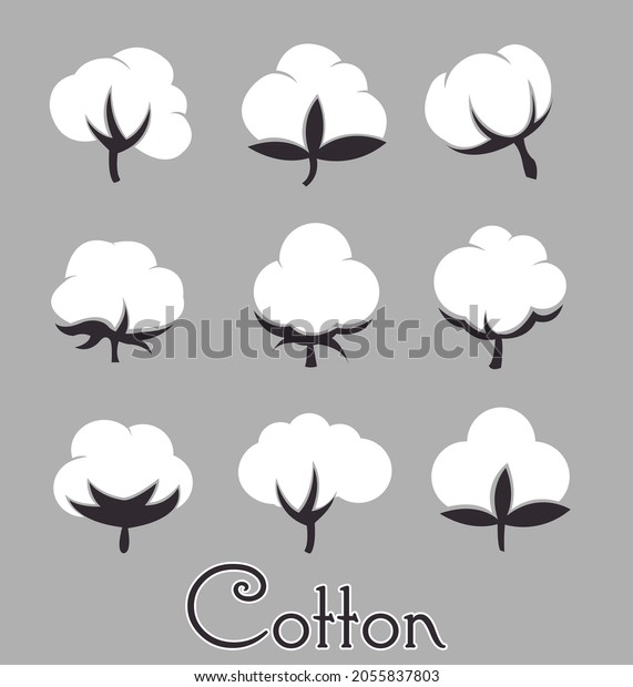 Cotton Symbols Collection Vector Design Stock Vector (Royalty Free ...